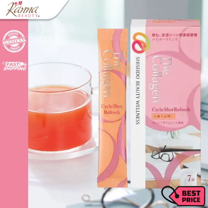 The Collagen Powdered drink mix 7 days Cycle Shot Refresh | Orange Lime ...