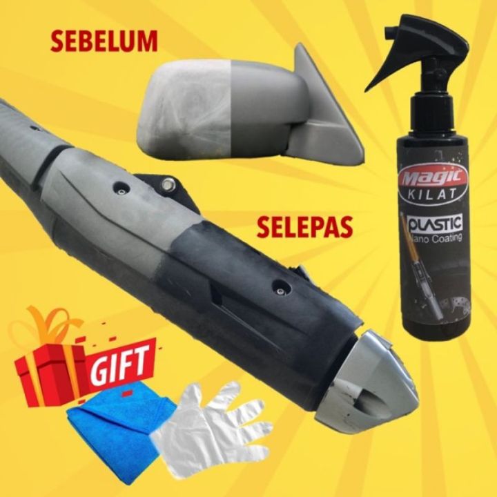 Pengilat Plastik Magic Nano Coating Motor dan kereta | Lazada