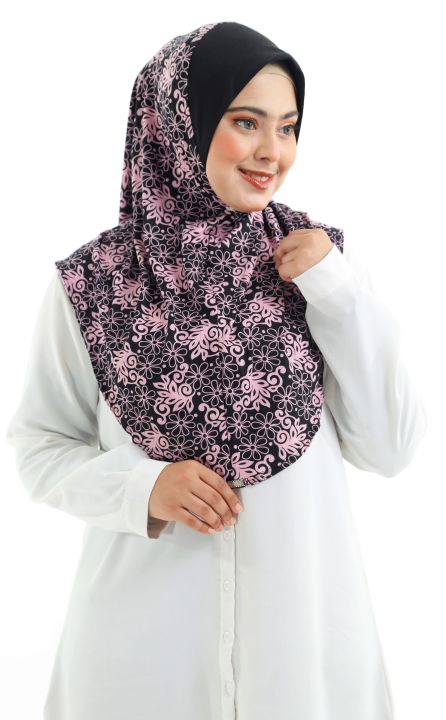 NEW DESIGN TUDUNG SARUNG COTTON PRINTED DESIGN LEAVES Awning Jilbab ...