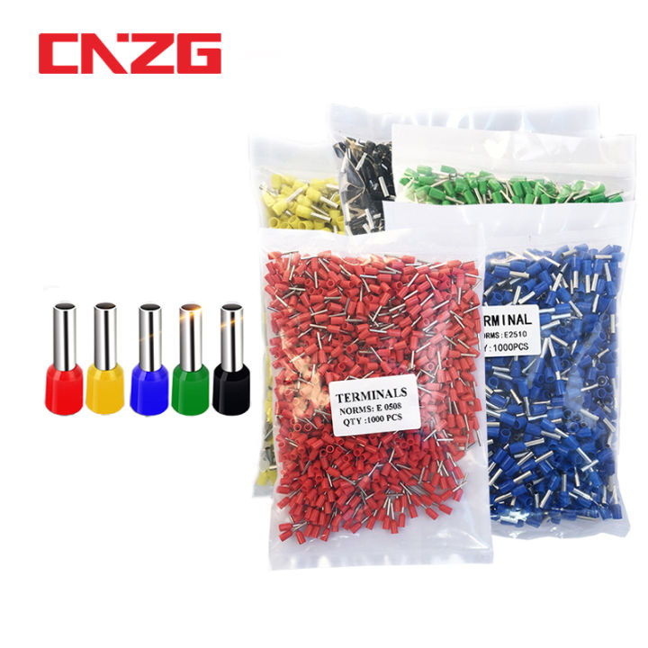 1000PCS VE Cable Lug Ferule Connector Terminal Pin Terminal Tube Type ...