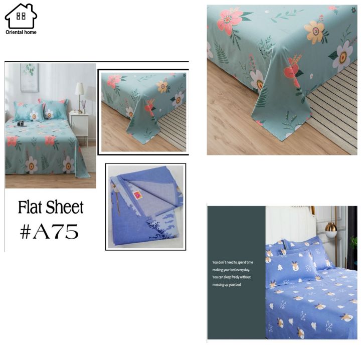 Printed Cotton Flat Sheet For Beddings, Bedroom w/ Sizes, Flat Sheets ...