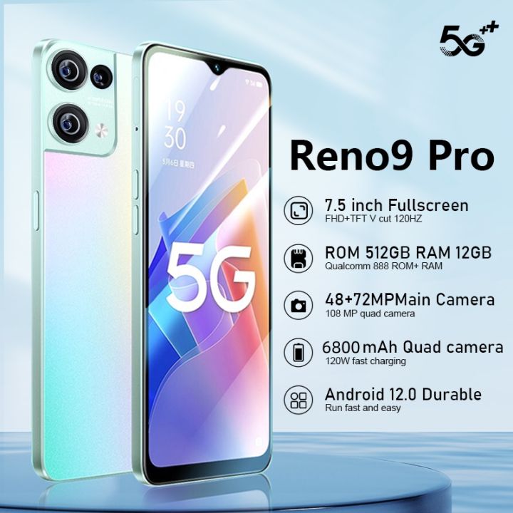 โทรศัพท์มือถือ Realmi Reno9 Pro 5G สมาร์ทโฟน โปรโมชั่นใหม่ จอ HD 7.5 ...