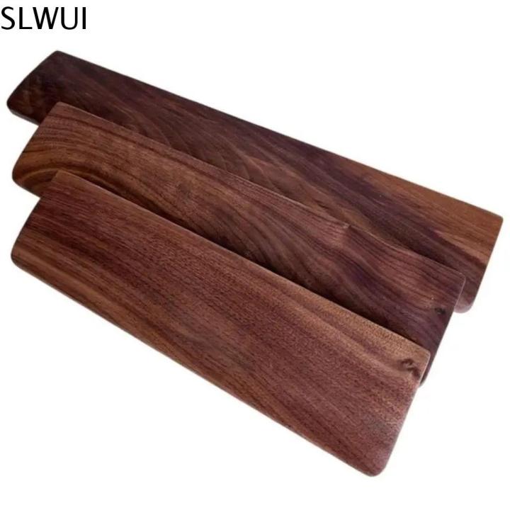 SLWUI Ergonomic Keyboard Wrist Rest Walnut Wooden Easy Typing Mouse Pad ...