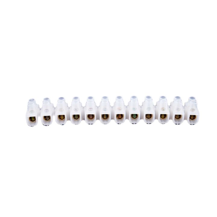 60 Amp - 12 Way Strip Terminal Block Strip - Electrical Wire Connector ...