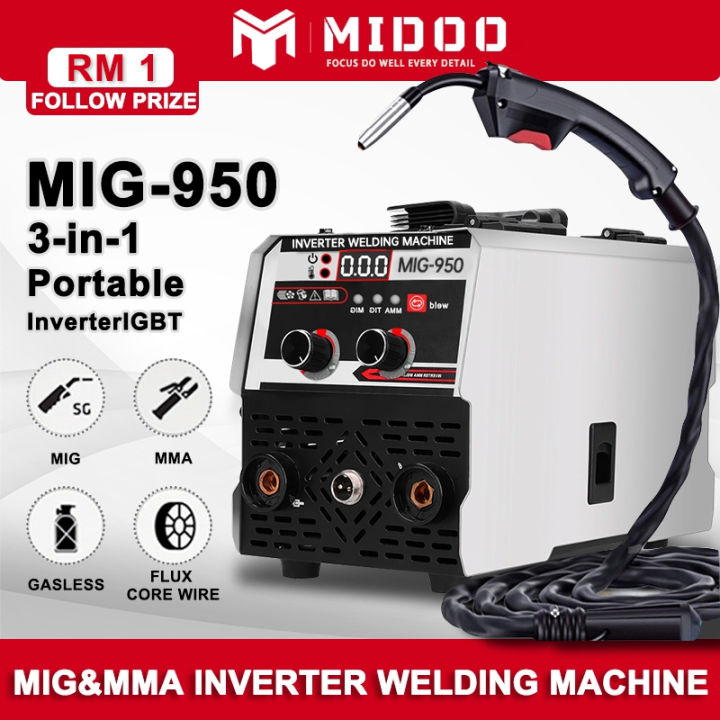 Portable MMA-950 IGBT inverter welder 220V household mini welder ...