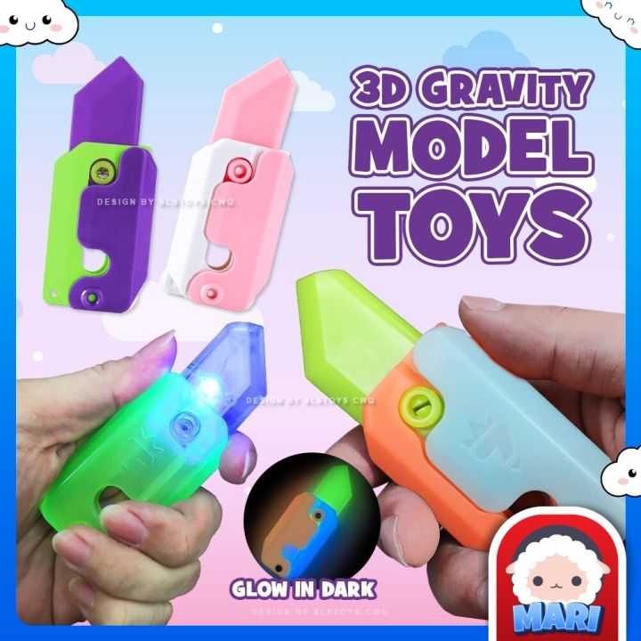 [ Ready Stock ] 3D Gravity Carrot Knife Toy LED Lighting Glow In Dark ...