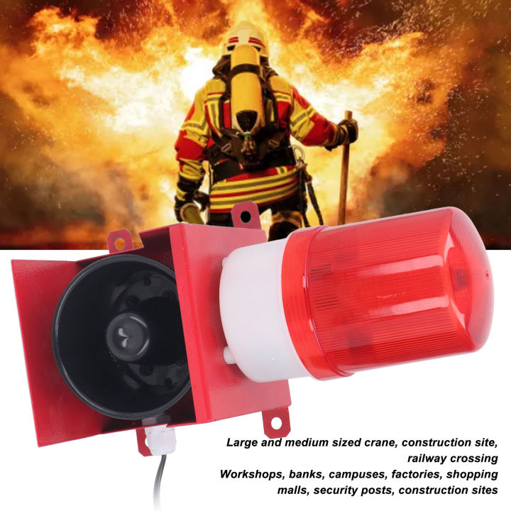 115dB Sound Light Alarm Industrial Siren Alarm 35W for Emergency | Lazada