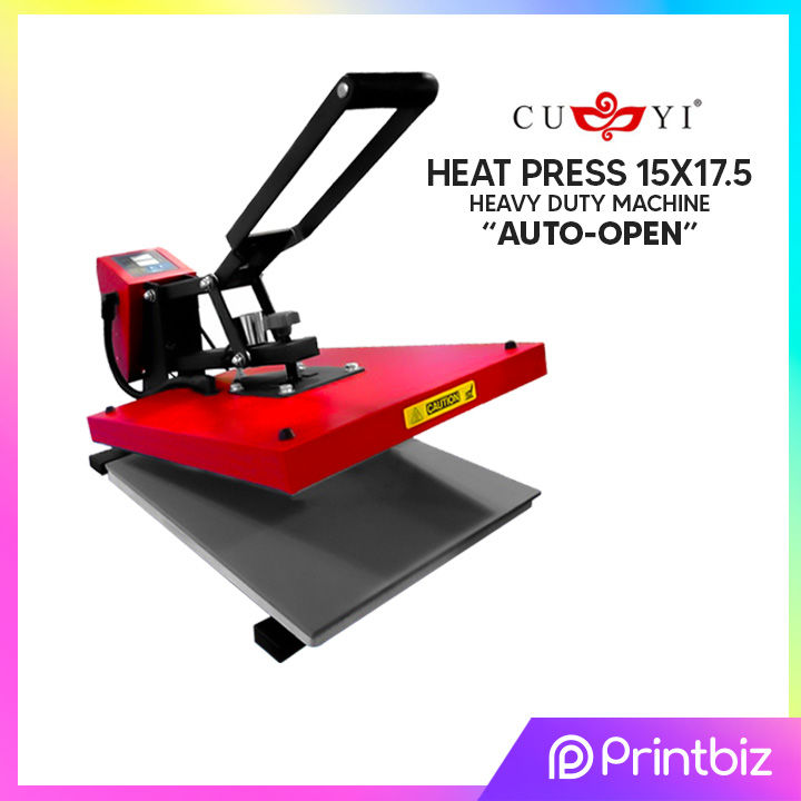 CUYI Heat Press Machine Automatic Open 15x17.5 (A3 SIZE) | Lazada PH