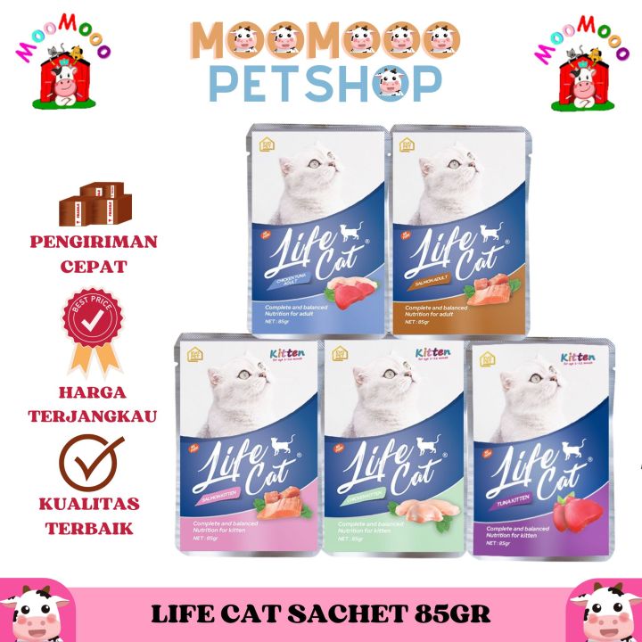 Makanan Kucing Life Cat 85gr All Varian - Lifecat Sachet | Lazada Indonesia