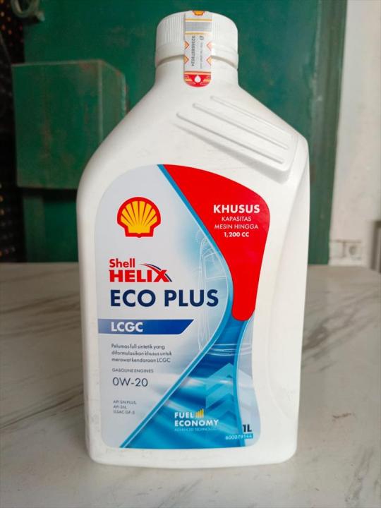 Oli Mesin Shell Helix ECO Plus LCGC 1 Liter 0W-20 Scan Barcode | Lazada ...