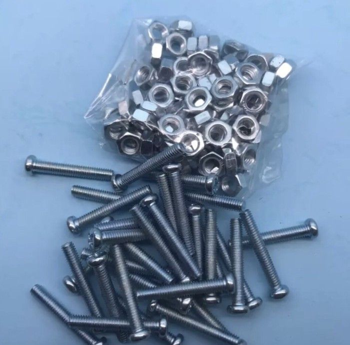 (Paket 100 pcs) Baud/Baut JP obeng + Mur 7 4mm x 2,5cm | Lazada Indonesia