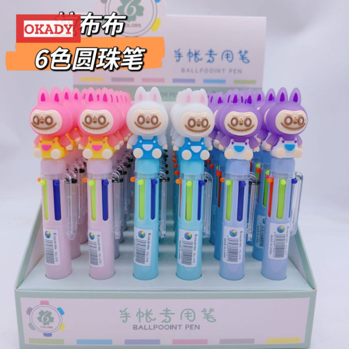 Labubu Notebook Cute Cartoon Loose-leaf Notebook with Pen Stationery ...