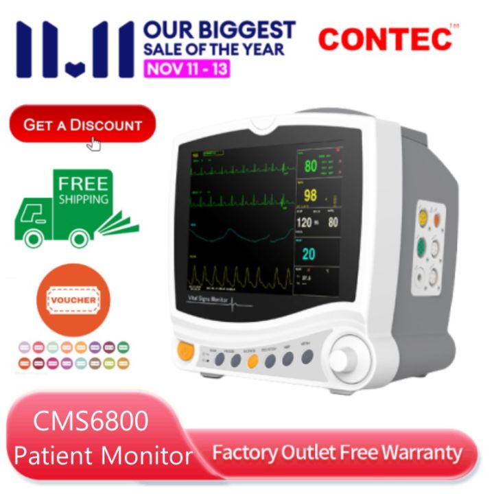 CONTEC CMS6800 Vital Signs Monitor ICU Patient Monitor ICU ECG,NIBP ...