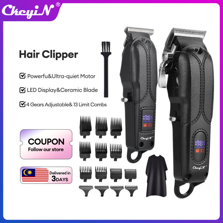 【Malaysia Ready Stock】CkeyiN Hair Trimmer Rechargeable IPX7 Waterproof ...