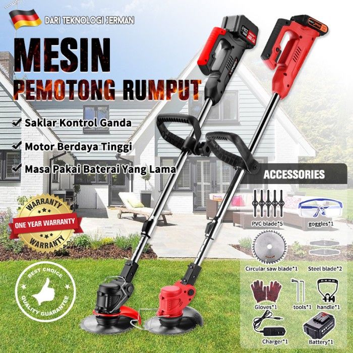 PROMO - MESIN POTONG RUMPUT 48V CORDLESS LAWN MOWER GRASS TRIMMER ...