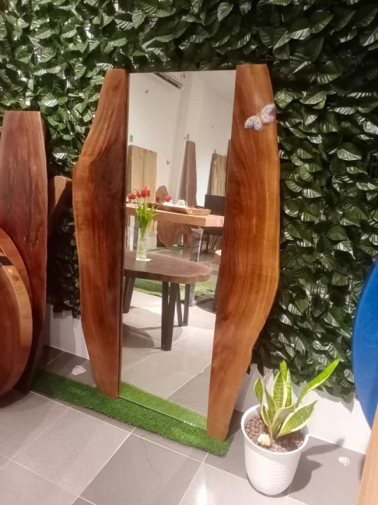 Natural Wood Slab Mirror | Lazada