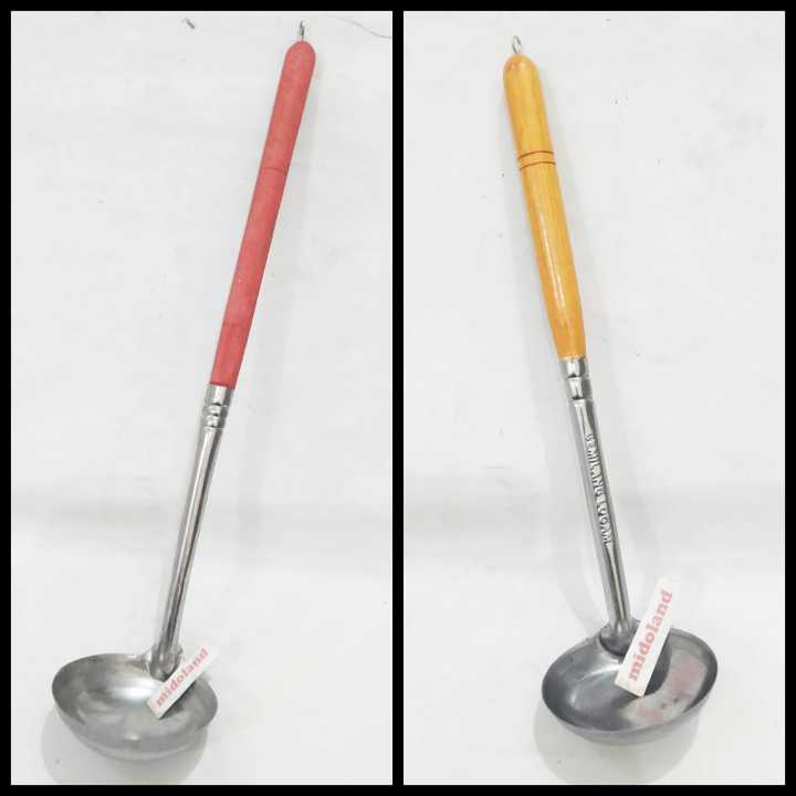 Ladle ladel irus kuah bakso sayur mi ayam gagang kayu panjang | Lazada ...