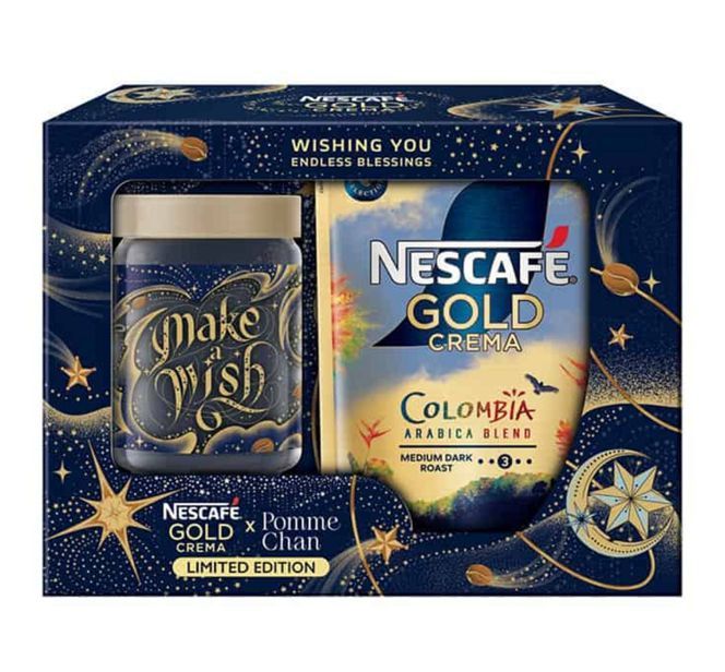 Nescafe Gold Crema COLUMBIA Instant Coffee 100g. + โหลแก้ว (Gift Set ...
