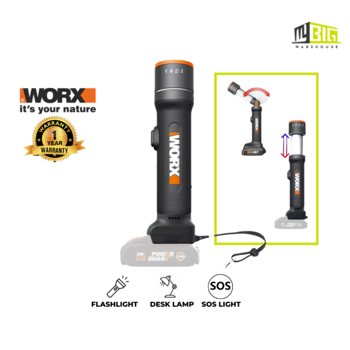 WORX WX-027.9 20V LED 4-IN-1 LIGHT | Lazada