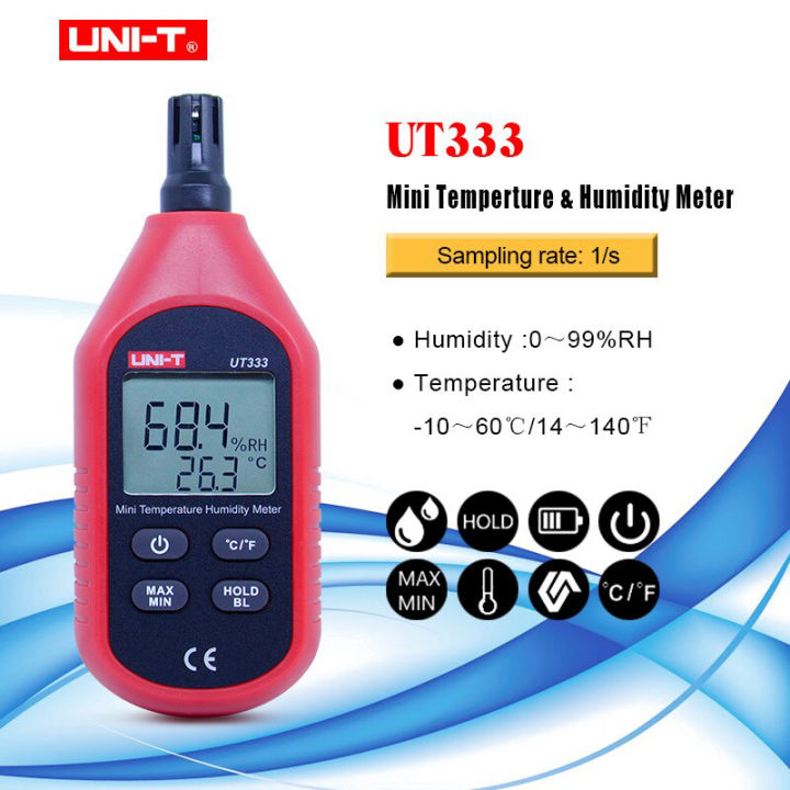 UNI-T UT333 Meteran Kelembaban Suhu Hygrometer Thermometer Humidity ...