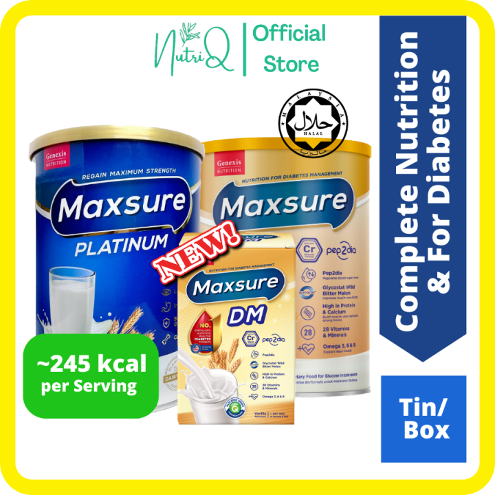 Maxsure Platinum or DM For Diabetes Milk Vanilla 850g Ensure Good ...