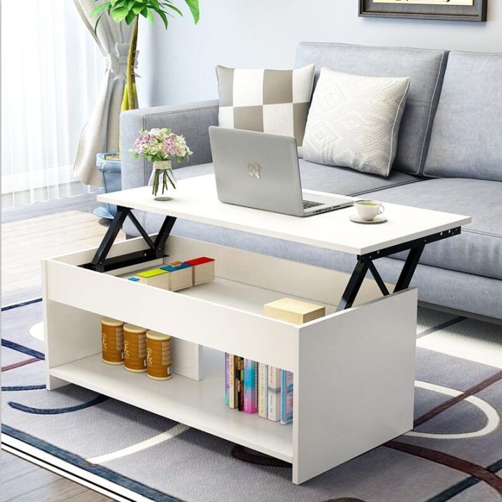【SSWE】Coffee Table Living Room Lift Coffee Table Foldable Adjustable ...