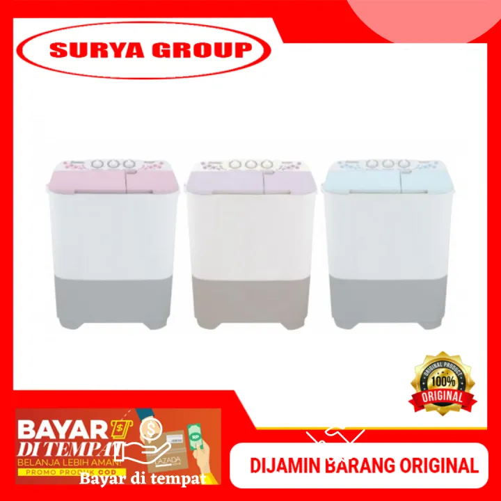 SHARP ES-T70MW LC/BL/PK Mesin Cuci 2 Tabung 6,5 Kg - SELURUH INDONESIA ...