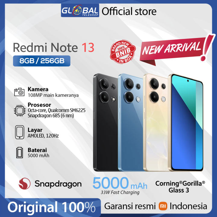 Xiaomi Redmi Note 13 4G | 5G (8/256GB) Garansi Resmi | Lazada Indonesia