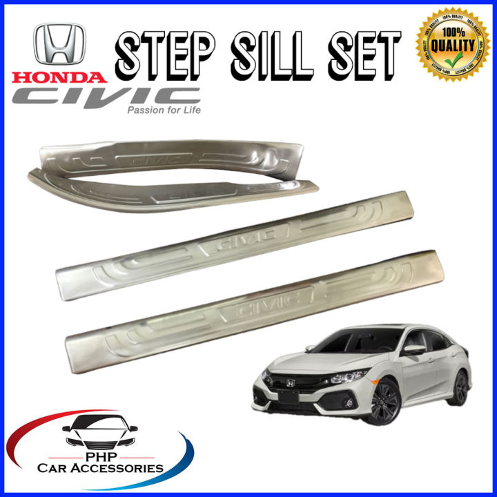 HONDA CIVIC Step Sill Set Stainless Steel | Lazada PH