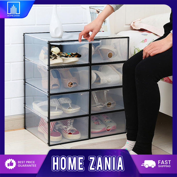 Home Zania Shoe Mate Clear Collapsible Shoe Box ( SB07 ) | Lazada PH