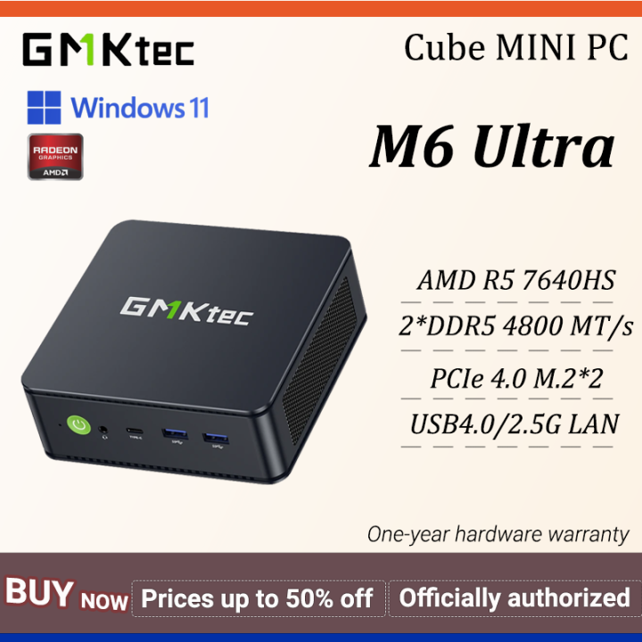 GMKtec M6 Ultra MINI PC AMD Ryzen 5 7640HS Radeon™ 760M Graphics SO ...