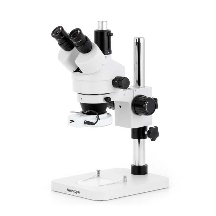 AmScope 7X-45X Dissecting Circuit 144-LED Zoom Stereo Microscope with ...