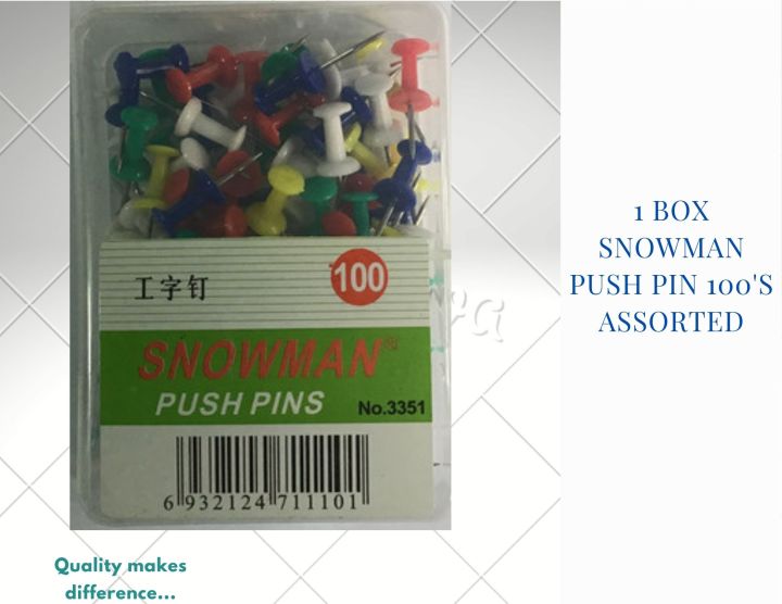 1 Pack Snowman Push Pin 100's | Lazada PH