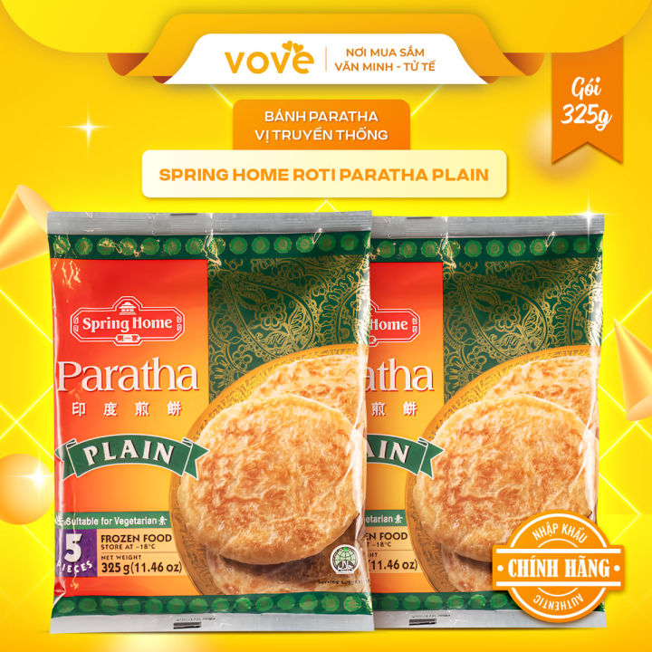 [HCM] [THÙNG 24 GÓI] Bánh Paratha vị truyền thống Spring Home Roti ...