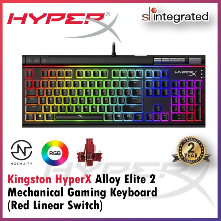 HyperX Alloy Elite 2 Mechanical Gaming Keyboard (Red Linear Switch ...