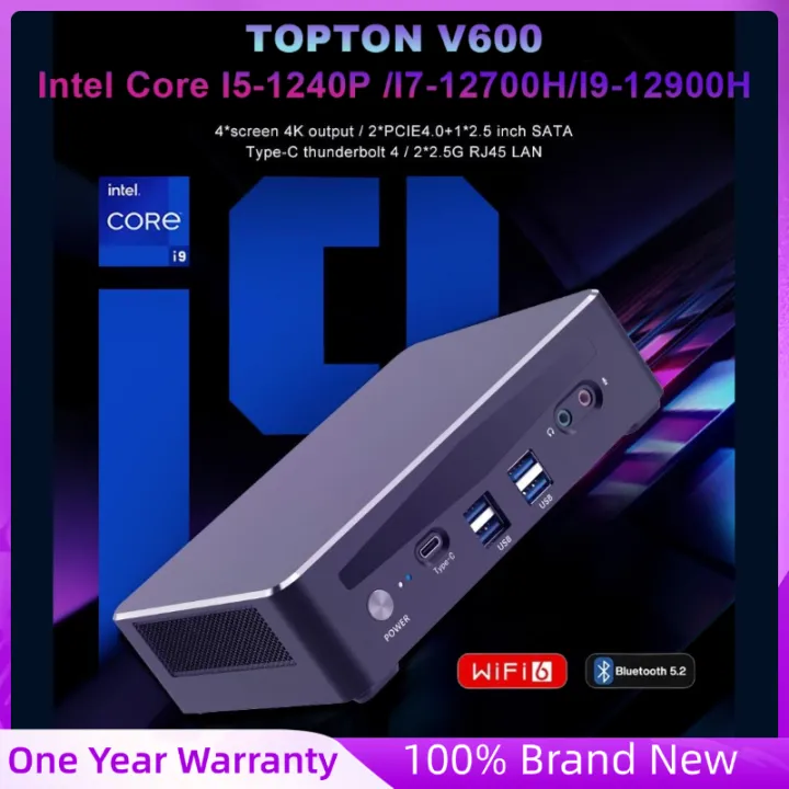 V600 MINI PC Intel Core i5-1240P/i7-12700H/i9-12900H DDR4 PCIE 4.0 HDD ...