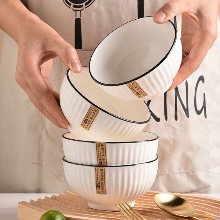 Kitchenneeds 8 inch Serving Bowl White Ceramic Bowls for Soup Salad ...