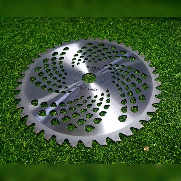 TREETOOLS (ใบมีดตัดหญ้า) รุ่น 10 นิ้ว 40 ฟัน ใบมีดตัดหญ้า ใบเลื่อยวงเดือน ใบเลื่อยอัลลอย ฟันคาร์ ...
