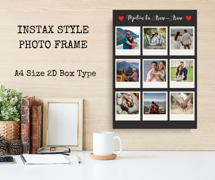 A&J Instax Style Photo Frame Modern Wall Decor Sintra Board A4 Size ...