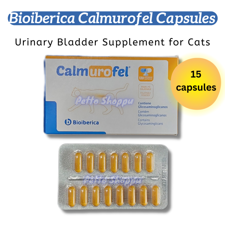 Bioiberica Calmurofel Capsules for Cats / Urinary Bladder Supplement ...