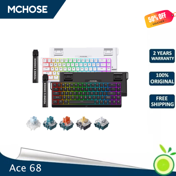 MCHOSE Ace 68 Magnetic Axis Keyboard for RT Esports Games Customization ...
