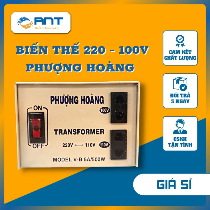 Biến áp 500W đổi nguồn 220V ra 100V 110V 5A Phượng Hoàng | Lazada.vn