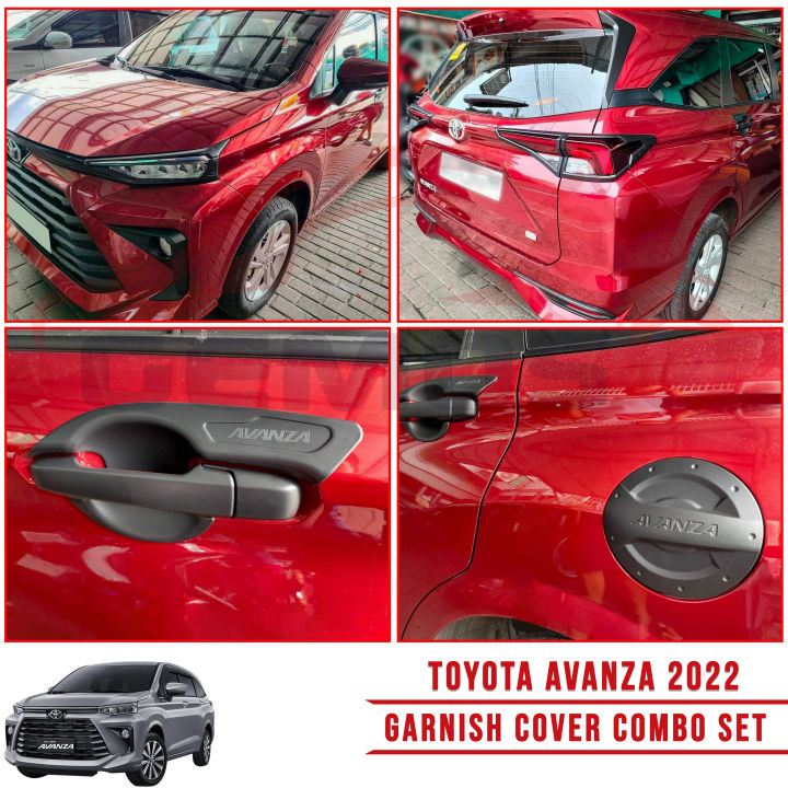 TOYOTA AVANZA 2022 - 2025 G, E, J, VARIANT GARNISH COVER COMBO SET MATT BLACK (2022 2023 2024 ...