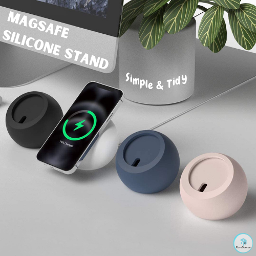 Magsafe charger stand holder silicone round for iphone 12 pro max mini ...