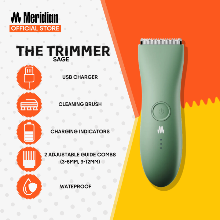 Meridian The Trimmer Premium Waterproof Electric Razor Body & Hair ...