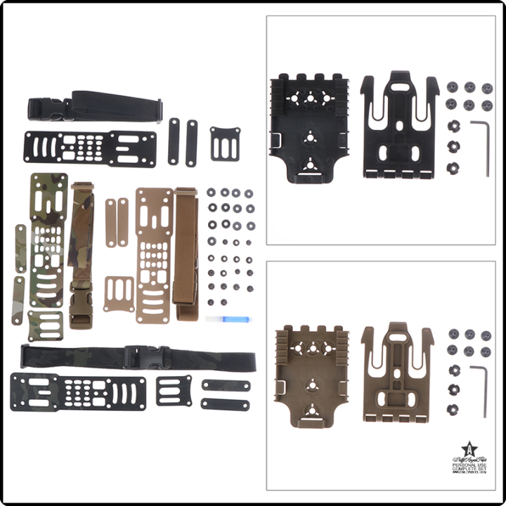 [9029] Modular Holster Adapter MHA Leg Strap Kit LSK 3 Hole MOLLE ...
