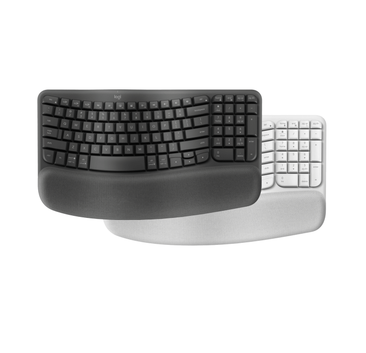 # Logitech Wave Keyboard Wireless Ergonomic Keyboard With Soft Palm ...