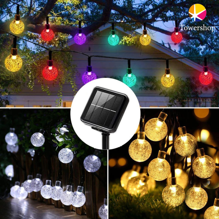 Solar bubble Light LED Crystal Ball Bubble String Fairy Light Solar ...