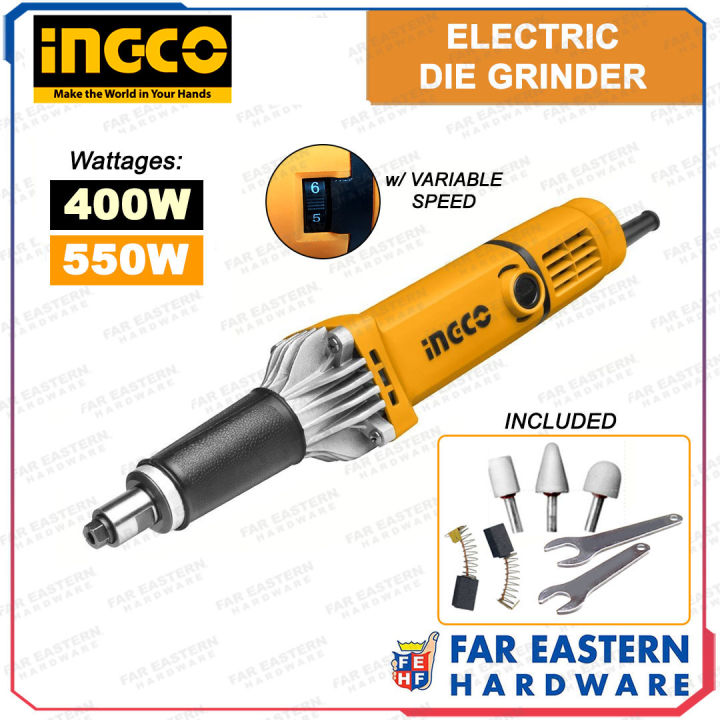 INGCO Electric Die Grinder 400W | 550W w/ Variable Speed & Mounted ...