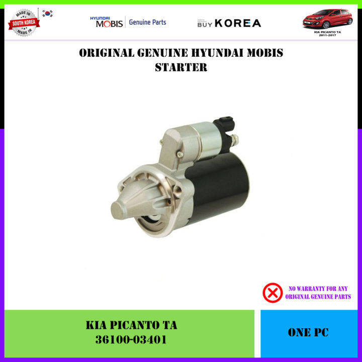 Kia Picanto TA 2012 Genuine Hyundai Mobis Starter (36100-03401) | Lazada